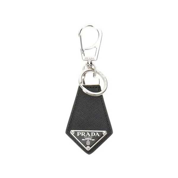 Prada Saffiano Leather Keyholder - Black