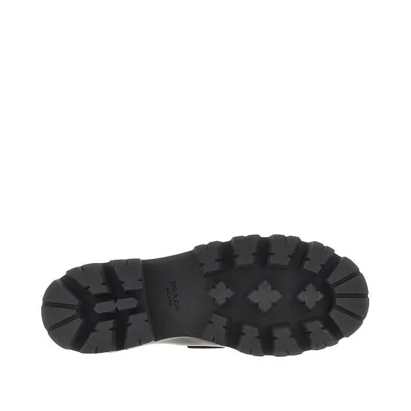 Prada Spazzolato Leather Loafers With Lug Sole