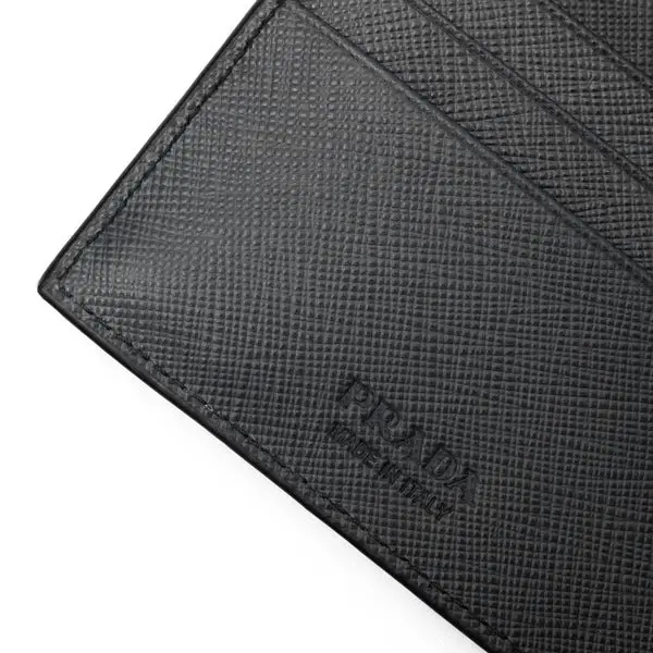 Prada Saffiano Leather Wallet With Triangle Logo