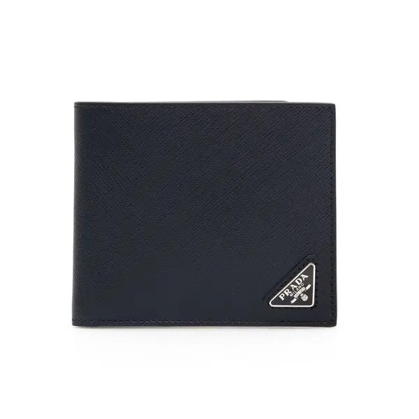 Prada Saffiano Leather Wallet With Triangle Logo