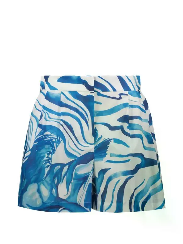Alberta Ferretti Printed Loose-fit Shorts