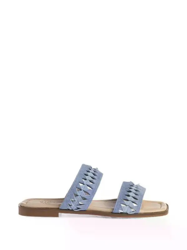 MARIETTA CHROUSALA Amaryllis Braided Leather Sandals - Blue