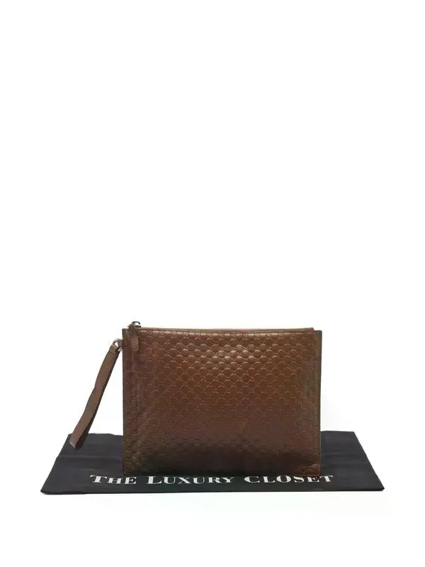 Gucci Microguccissima Flat Wristlet Clutch Bag