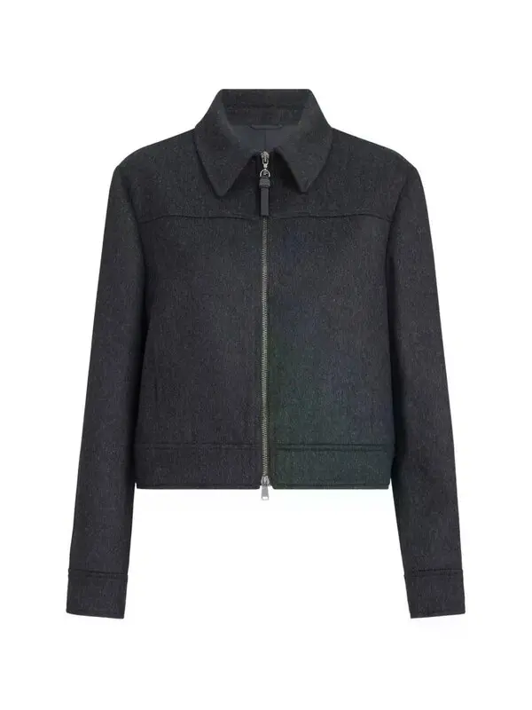 Brunello Cucinelli Wool Flannel Zip-up Jacket