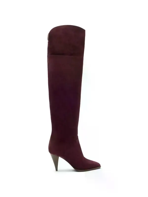 Casadei Venus Suede Over-the-knee Boots - Red