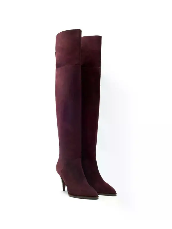 Casadei Venus Suede Over-the-knee Boots - Red
