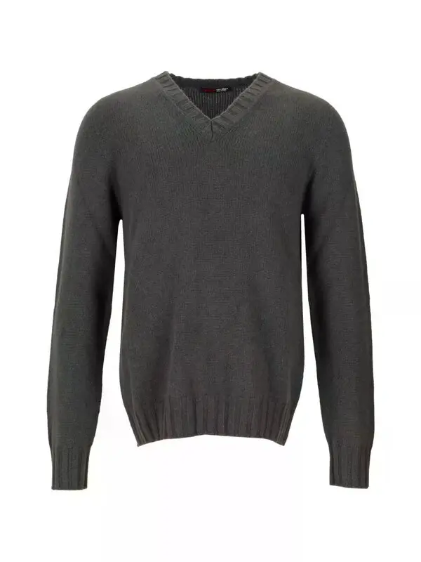 LA ROSE V-neck Knitted Sweater