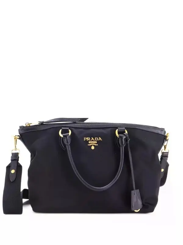 Prada Convertible Zip Tessuto Small Tote Bag