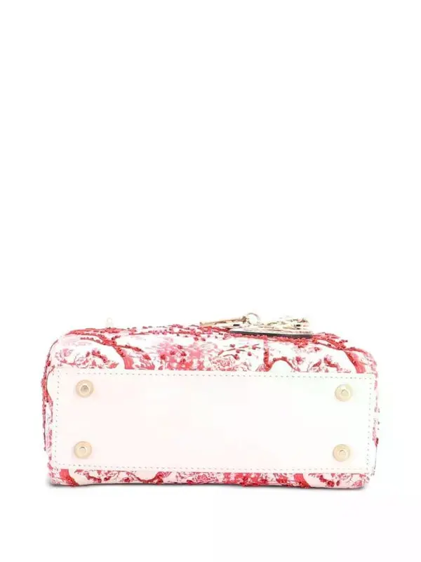 Dior Lady Chain Bag Embroidered Calfskin Mini Satchel - Multicolour