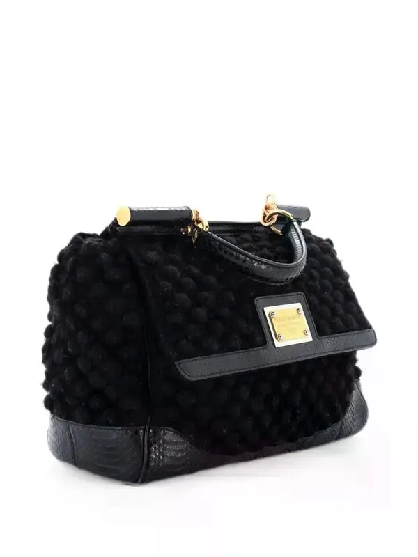Dolce & Gabbana Miss Sicily Bag Crochet Large Satchel