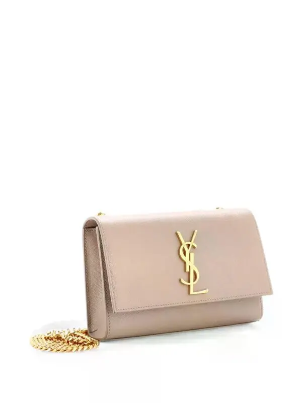 Saint Laurent Monogram Grainy Leather Small Crossbody Bag