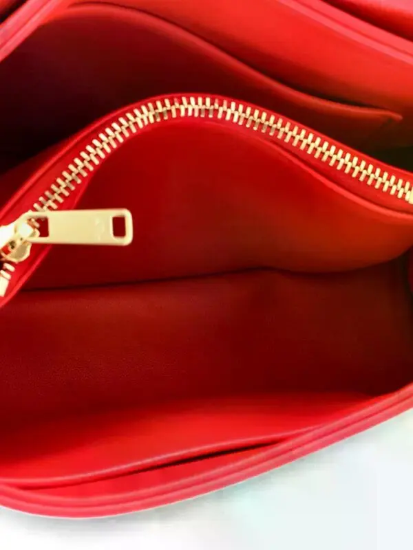 Celine Nino Top Handle Bag In Leather - Red