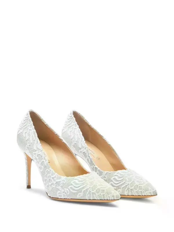 Casadei Julia Rigel Floral-flock Pumps