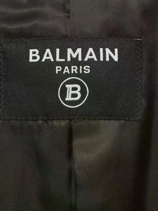 Balmain Checked Double-breasted Slim Fit Blazer