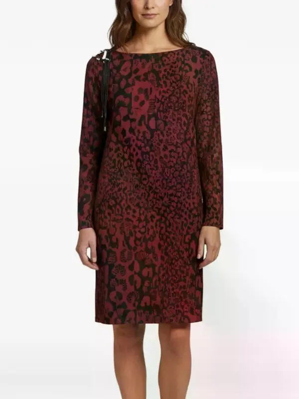 VERSUS Leopard Print Midi Dress
