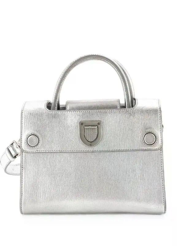 Dior Diorever Leather Mini Shoulder Bag - Silver