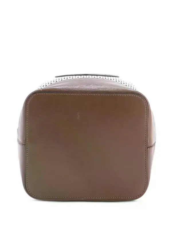 Fendi Mon Tresor Perforated Leather Bucket Bag
