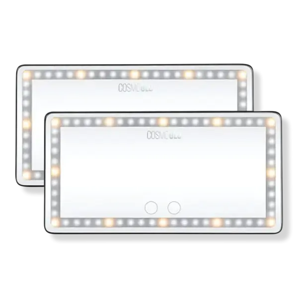 COSMOGLO Car Visor Lighted Mirror 2-pack - Black