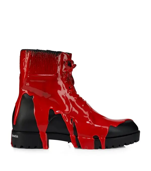 CHRISTIAN LOUBOUTIN Molten Trapman Biker Boots