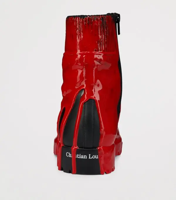 CHRISTIAN LOUBOUTIN Molten Trapman Biker Boots