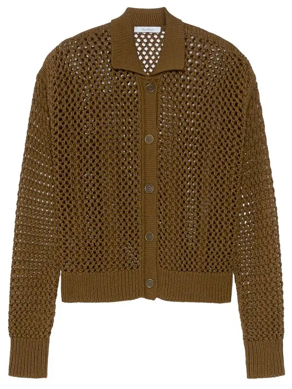 Max Mara Cotton Cord Cardigan - Green
