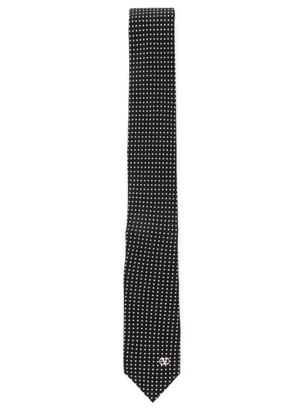 Valentino Garavani Yarn-dyed Tie - Black