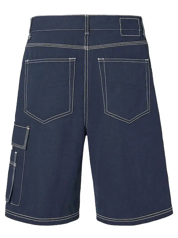 Fendi Cotton Blend Canvas Shorts - Blue