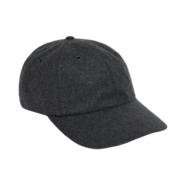 NOAH Wool Flannel 6-panel Cap - Grey