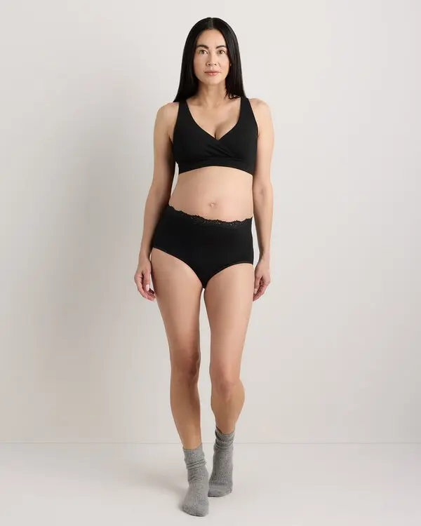 Quince Nursing & Sleep Bra - Black
