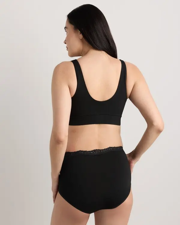 Quince Nursing & Sleep Bra - Black
