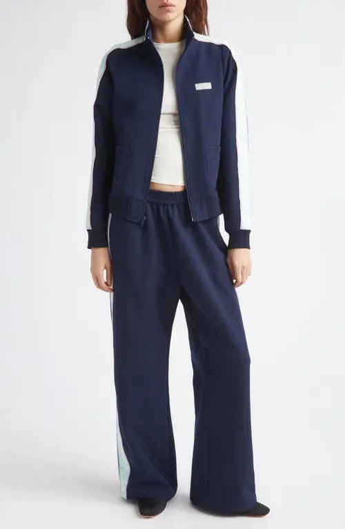 Sandy Liang Broome Side Stripe Wide Leg Pants