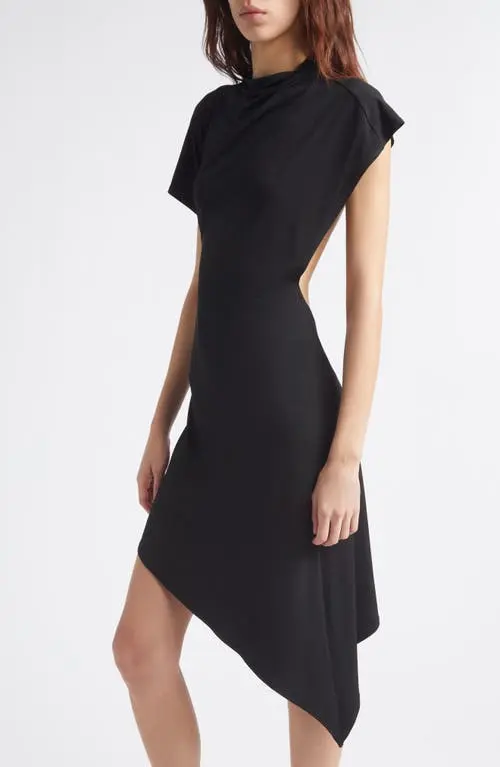 Sandy Liang Sonar Asymmetric Jersey Cutout Dress
