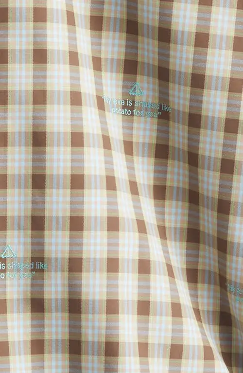 Sandy Liang Eddy Plaid Jacket With Bonnet Hood