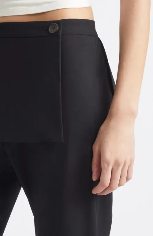 Sandy Liang Mulberry Apron Overlay Crop Bootcut Pants