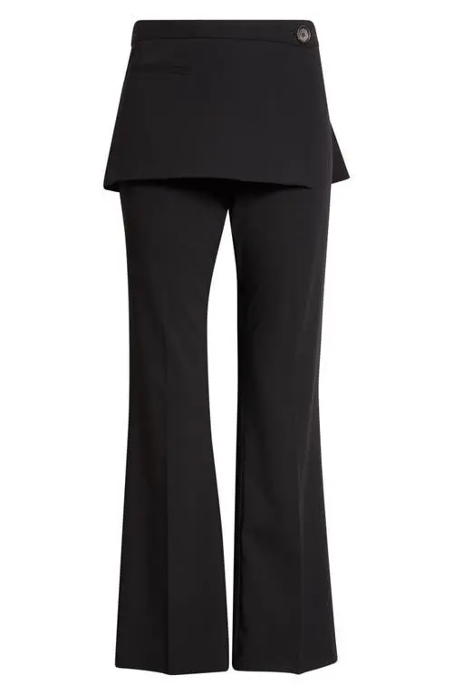 Sandy Liang Mulberry Apron Overlay Crop Bootcut Pants