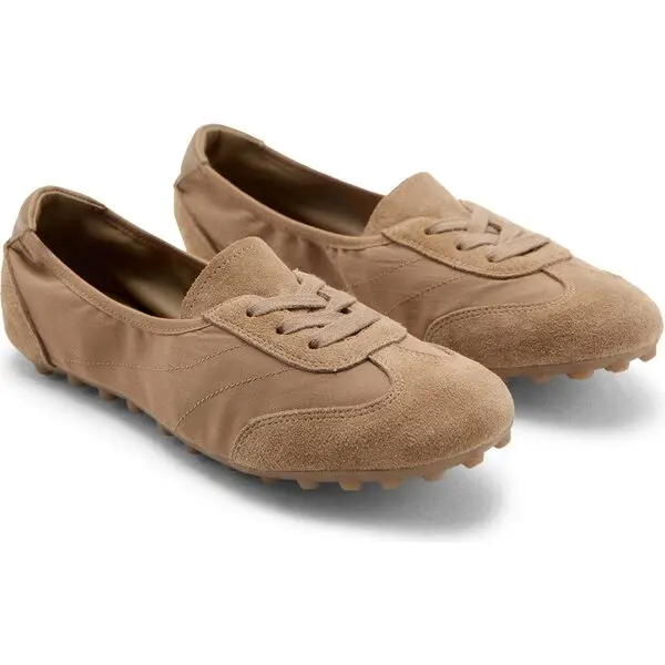 Mango Low Top Suede Sneakers - Sand