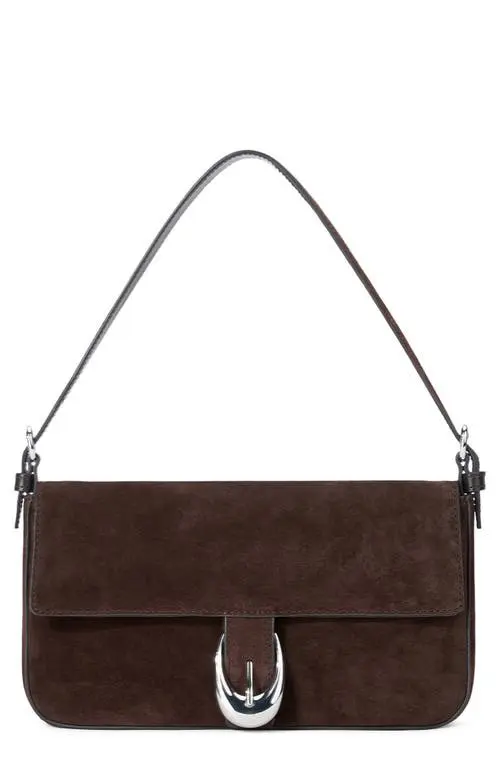 Staud Harlow Leather Shoulder Bag - Espresso