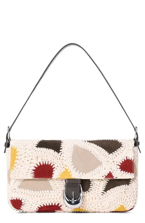 Staud Harlow Shoulder Bag - Suede Patchwork