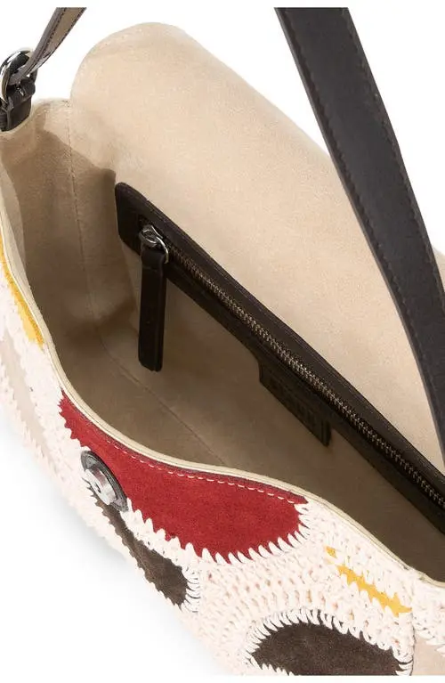 Staud Harlow Shoulder Bag - Suede Patchwork