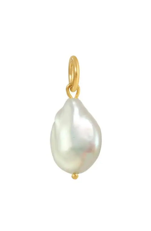 KOZAKH Freshwater Pearl Teardrop Charm - Gold