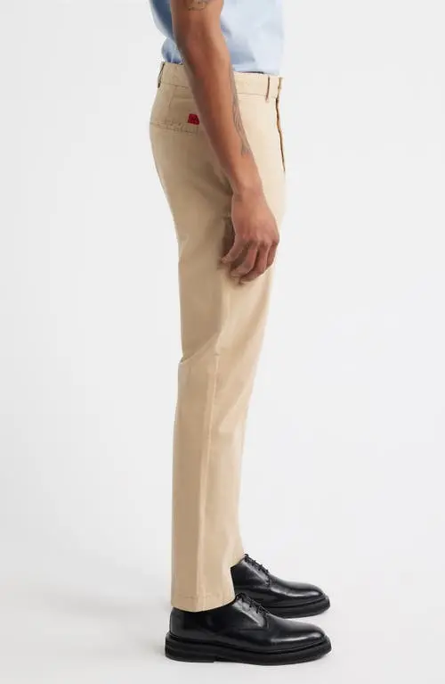 Hugo David Slim Fit Stretch Cotton Pants - Medium Beige