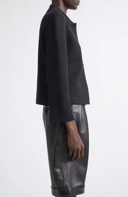 Saint Laurent Virgin Wool Polo Cardigan
