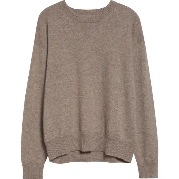 Johnstons Of Elgin Boyce Brushed Cashmere & Silk Crewneck Sweater - Cloud Stone