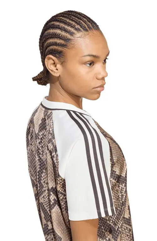 ADIDAS ORIGINALS Faux-snakeskin Print Jersey - Linen/magic Beige