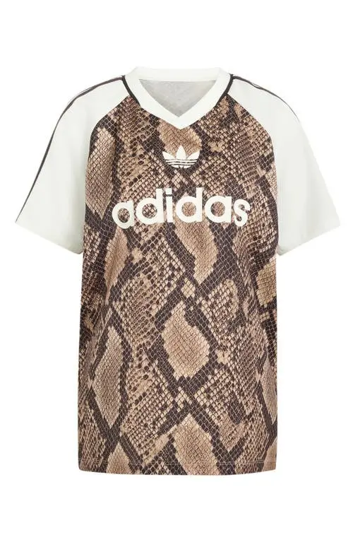 ADIDAS ORIGINALS Faux-snakeskin Print Jersey - Linen/magic Beige