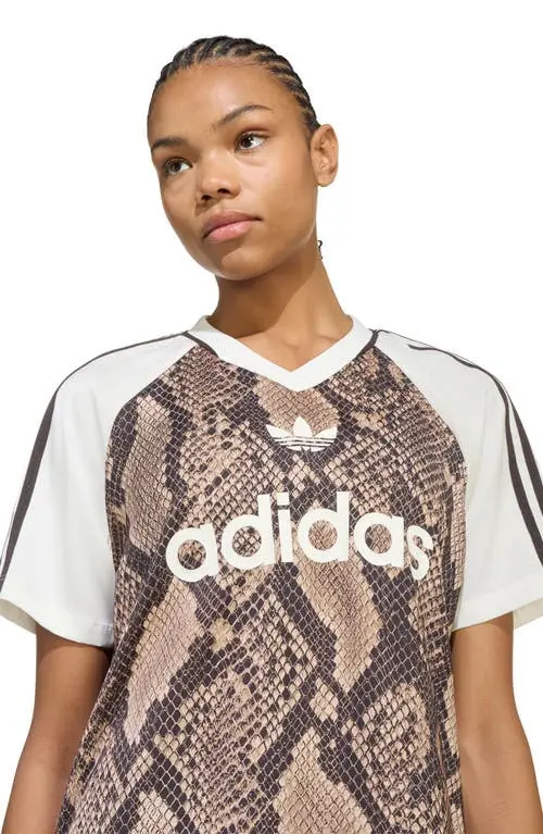 ADIDAS ORIGINALS Faux-snakeskin Print Jersey - Linen/magic Beige