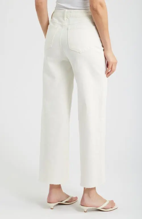 1822 Denim Raw Hem Wide Leg Jeans