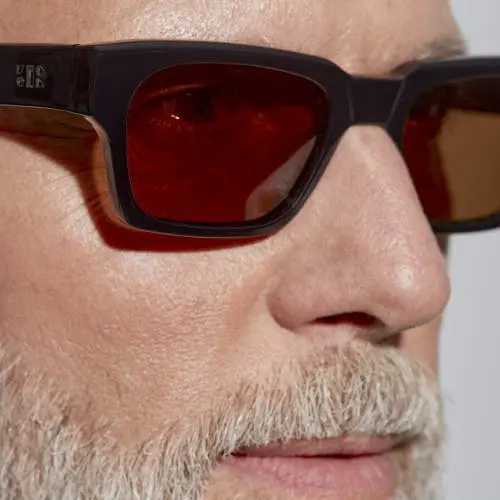 FRENCH KIWIS EYEWEAR Leon Rectangular Full Rim Sunglasses - Red