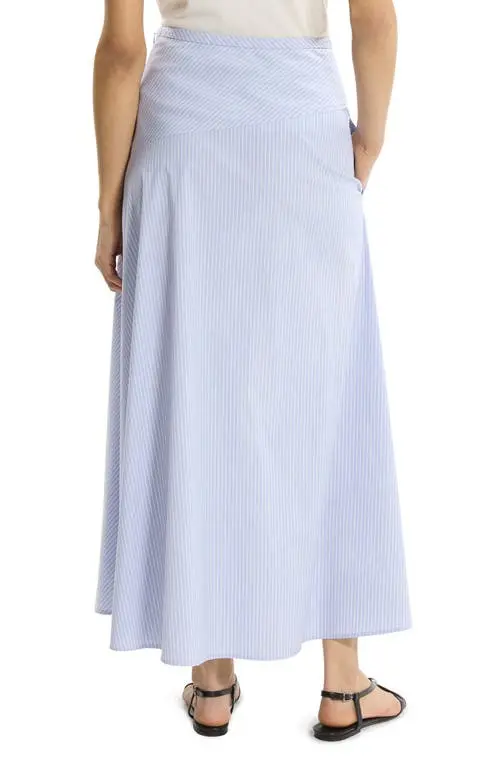 Theory Angled Yoke Stripe Skirt