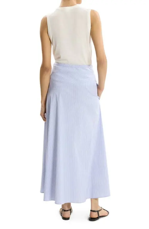 Theory Angled Yoke Stripe Skirt